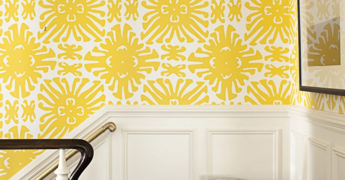 SHADES OF YELLOW AND LATTICE - Tarleton Interiors